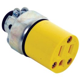 110V 15A 3 Pin Female Plug Ylw