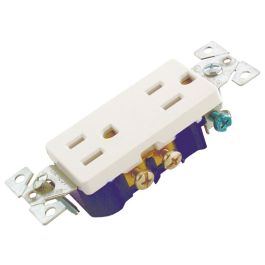 Cooper Decora Duplex Receptacle Wht