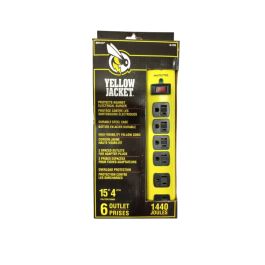 6 Plug 1050J Metal Surge Protector
