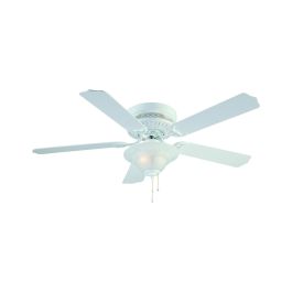 Boston Harbor Ceiling Fan W/ Light 52 In Wht
