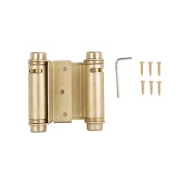 Satin Brass Spring Hinge 3 In