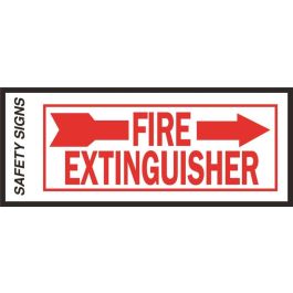 Fire Extinguisher Right Arrow Sign